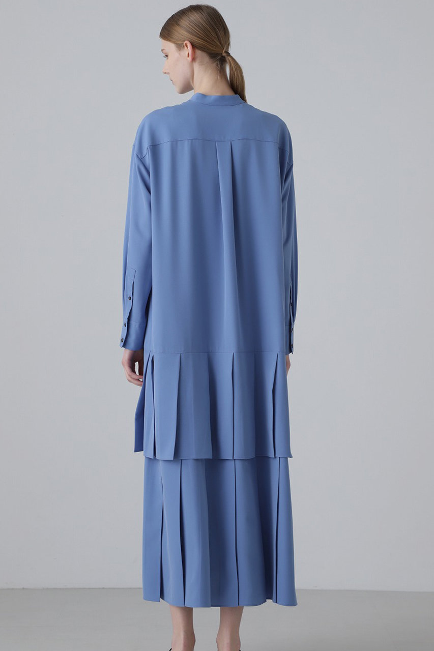 ADORE(アドーア)｜ドライタッチツイルワンピース/ブルー の通販｜ELLESHOP・(エル・ショップ)