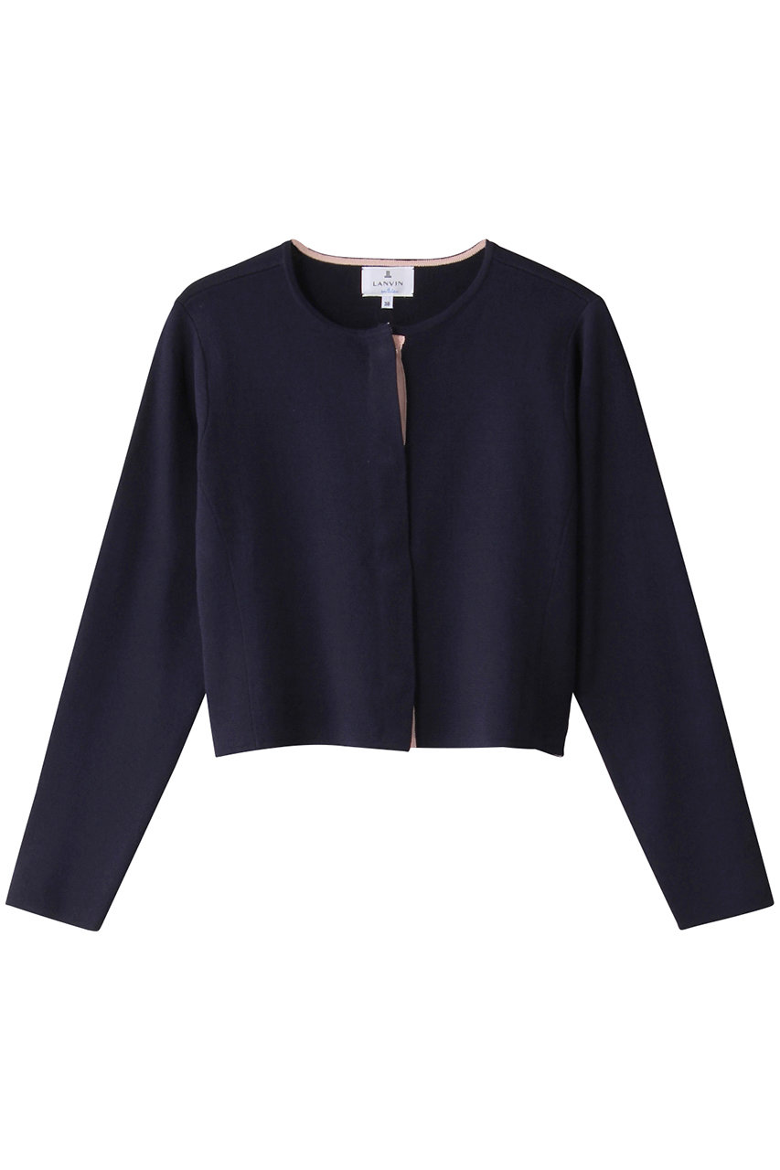 LANVIN en Bleu(ランバン オン ブルー)｜ニットジャケット/ネイビー の通販｜ELLESHOP・(エル・ショップ)