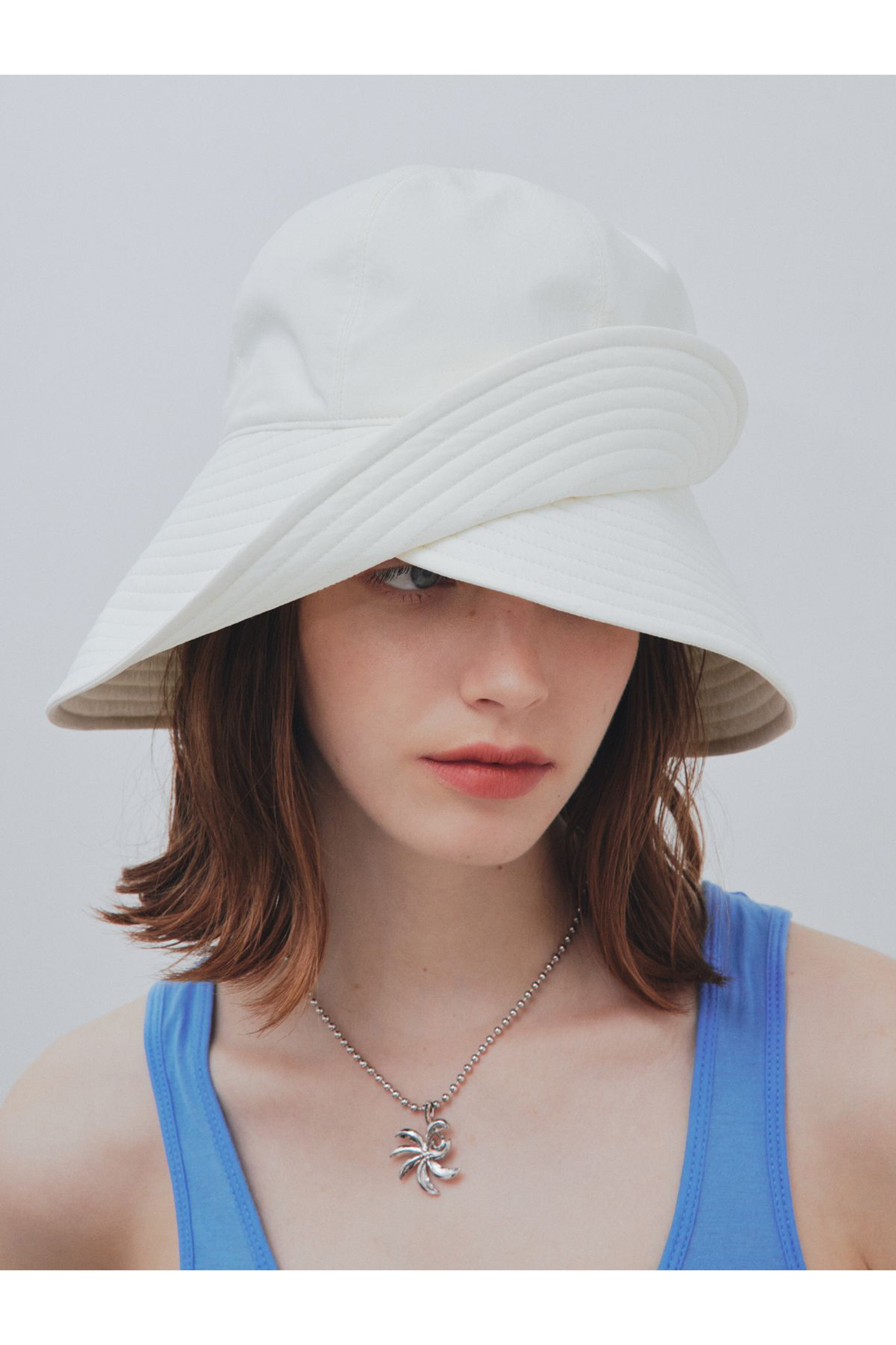 IRIS 47(イリスフォーセブン)｜petal ハット/ホワイト の通販｜ELLESHOP・(エル・ショップ)