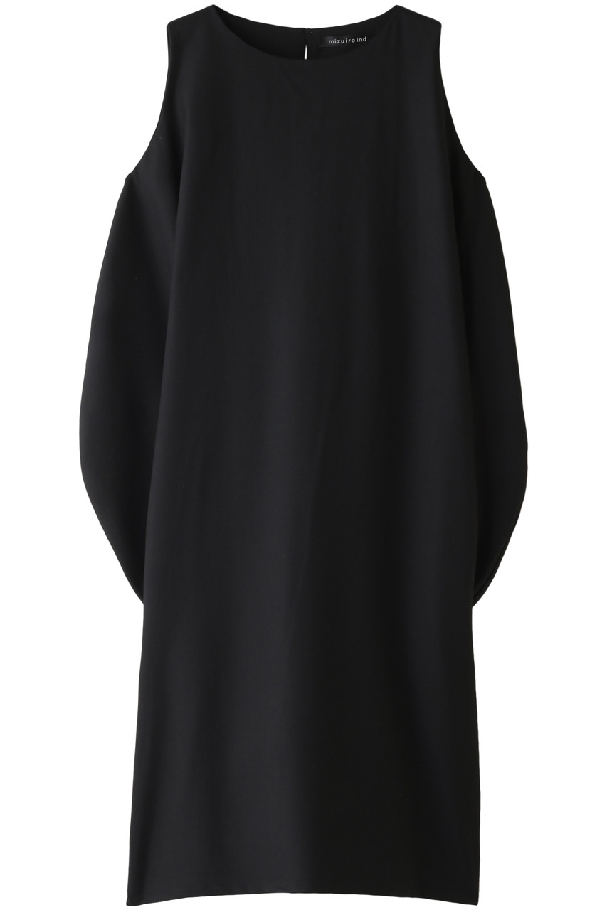 mizuiro ind(ミズイロインド)｜ノースリーブコクーンワンピース/ブラック の通販｜ELLESHOP・(エル・ショップ)