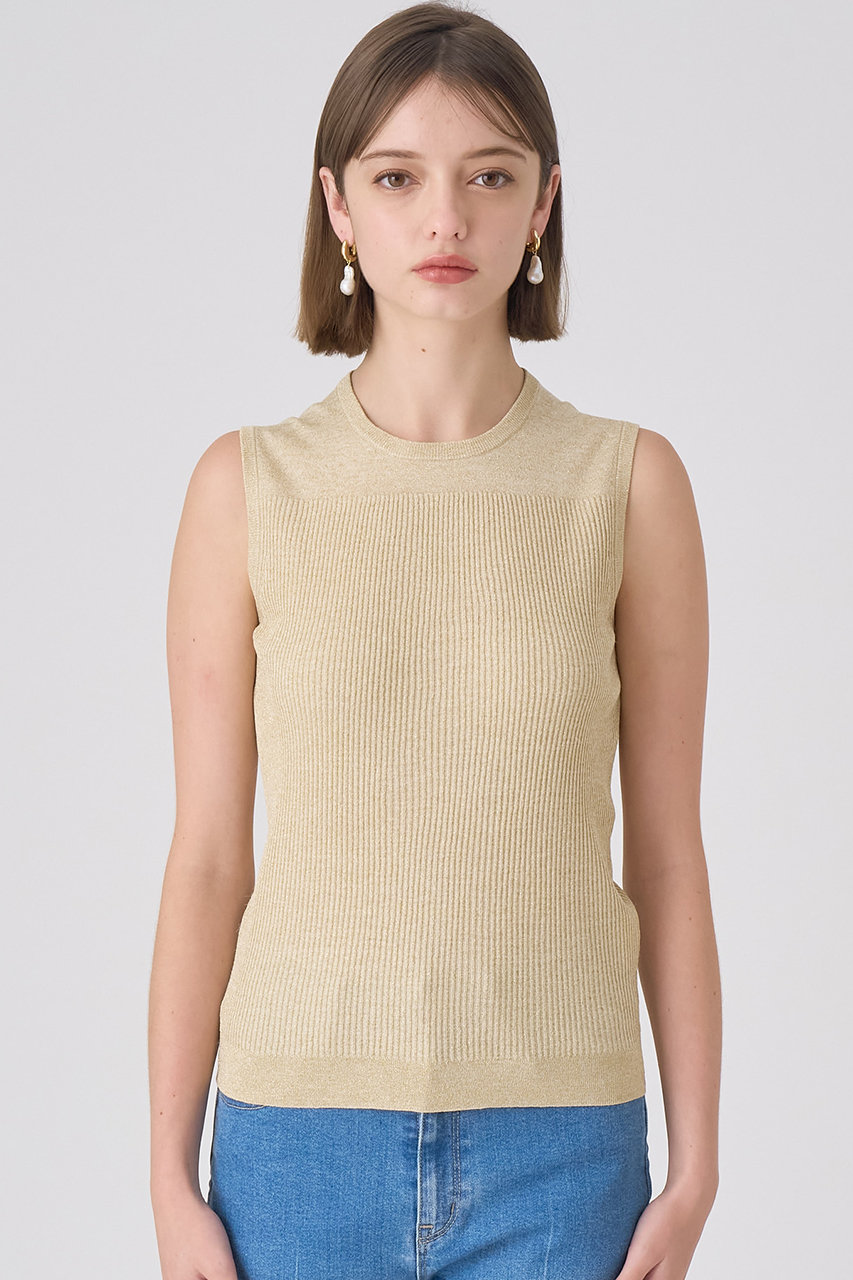 ANAYI(アナイ)｜【予約販売】LUREXノースリーブ プルオーバー/ゴールド の通販｜ELLESHOP・(エル・ショップ)