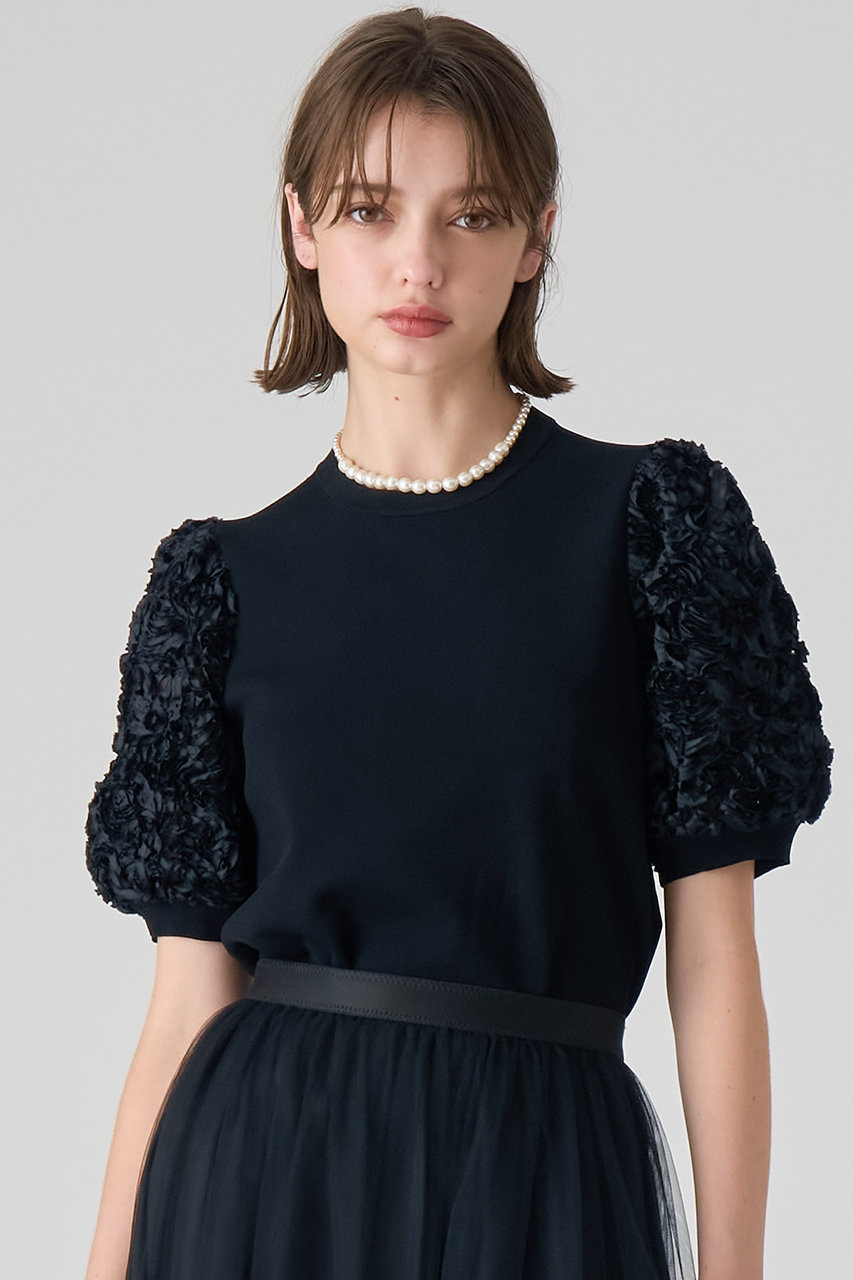 ANAYI(アナイ)｜【予約販売】テープエンブロイダリープルオーバー/ブラック の通販｜ELLESHOP・(エル・ショップ)