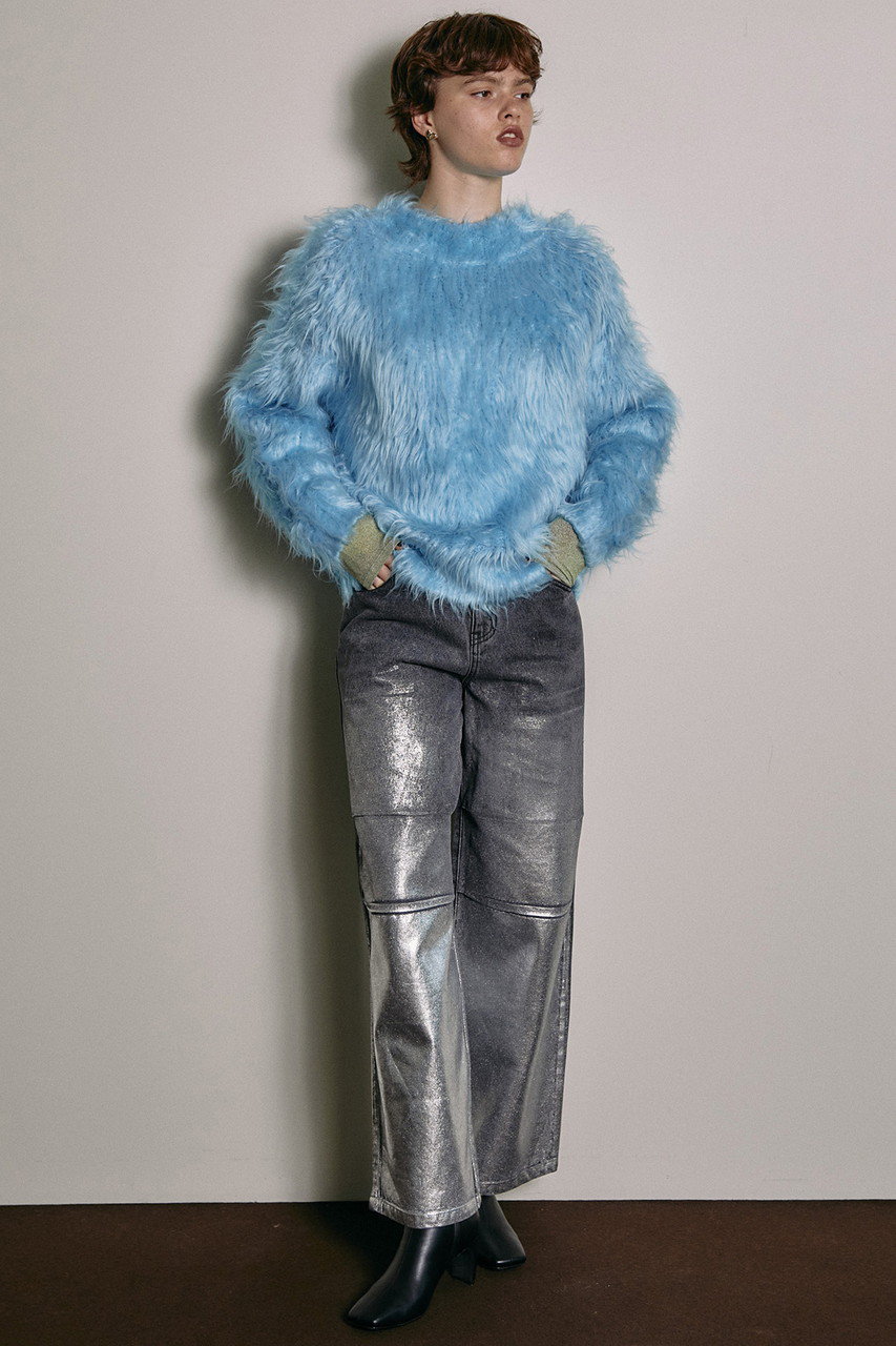 MAISON SPECIAL(メゾンスペシャル)｜【予約販売】2way V-neck Shaggy Knit Wear/2WAY Vネックシャギーニット/BLU(ブルー) の通販 ...