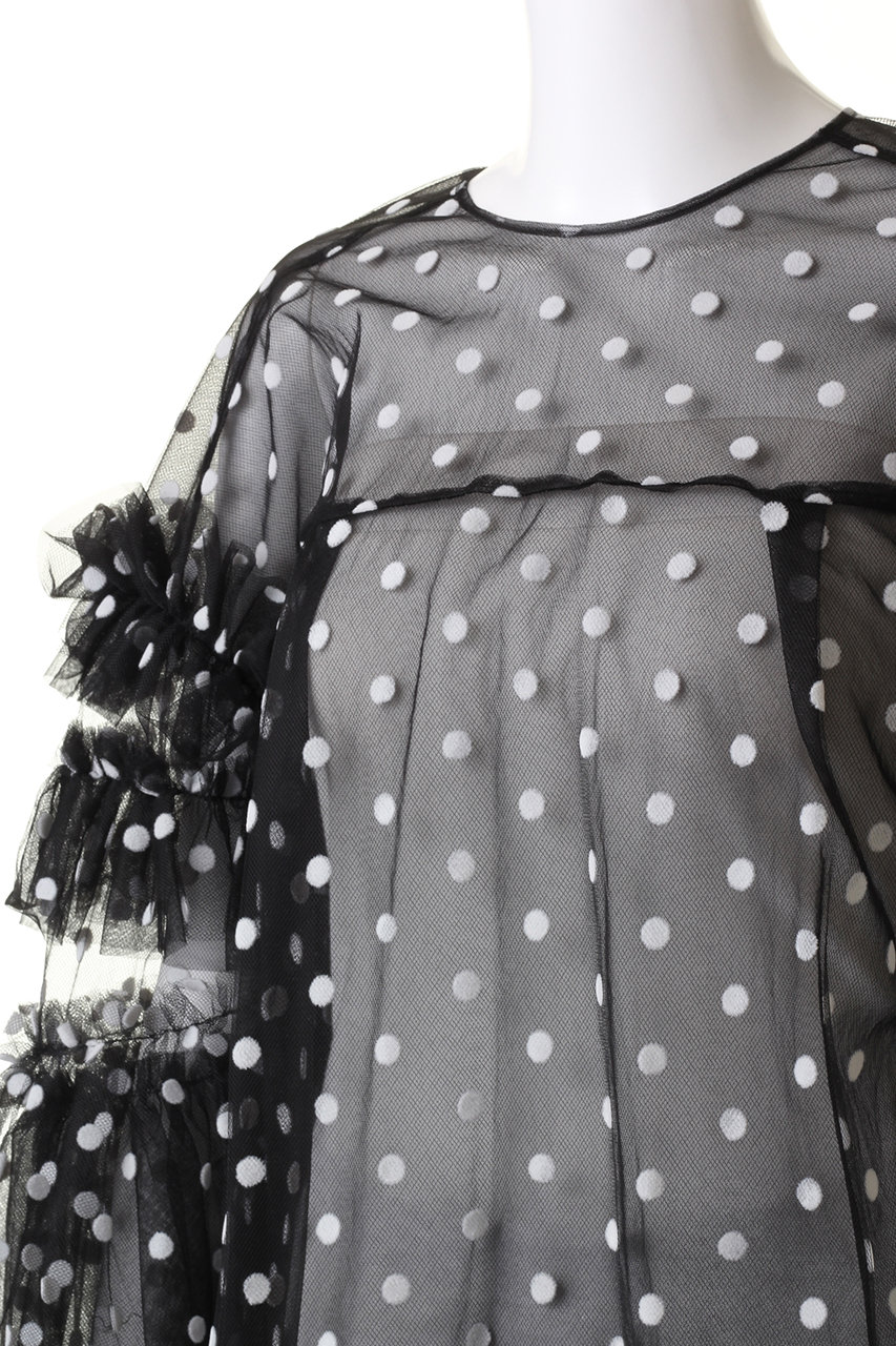 MAISON SPECIAL(メゾンスペシャル)｜【予約販売】Tulle Ruffle Sleeves Tops/チ ...