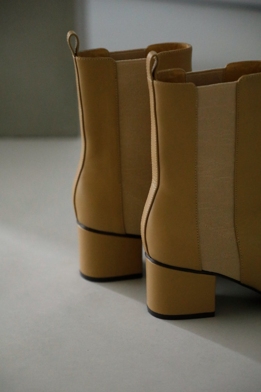 RIM.ARK(リムアーク)｜Square toe side gore boots/ブーツ/ベージュ の通販｜ELLESHOP・(エル・ショップ)