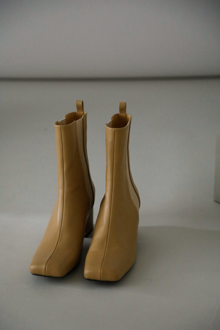 RIM.ARK(リムアーク)｜Square toe side gore boots/ブーツ/ベージュ の通販｜ELLESHOP・(エル・ショップ)
