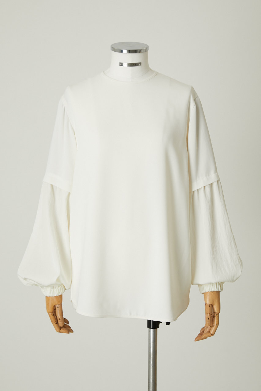 50％割引ホワイト系,FREE SIZE代引き手数料無料 RIM.ARK リムアークVolume sleeve R-neck tops シャツ ...