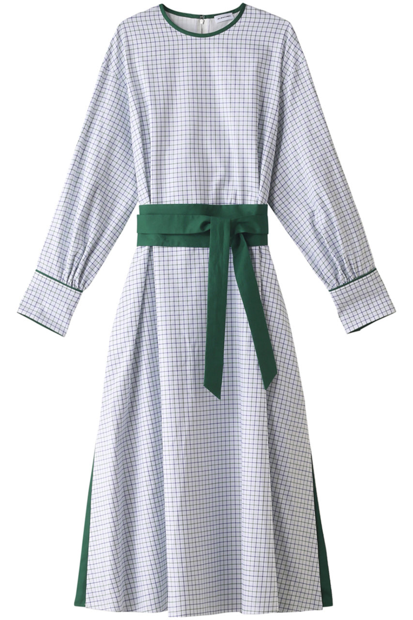 LIFE WITH FLOWERS.(ライフ ウィズ フラワーズ)｜タッターソールチェックベルトワンピース/グリーン の通販｜ELLESHOP ...