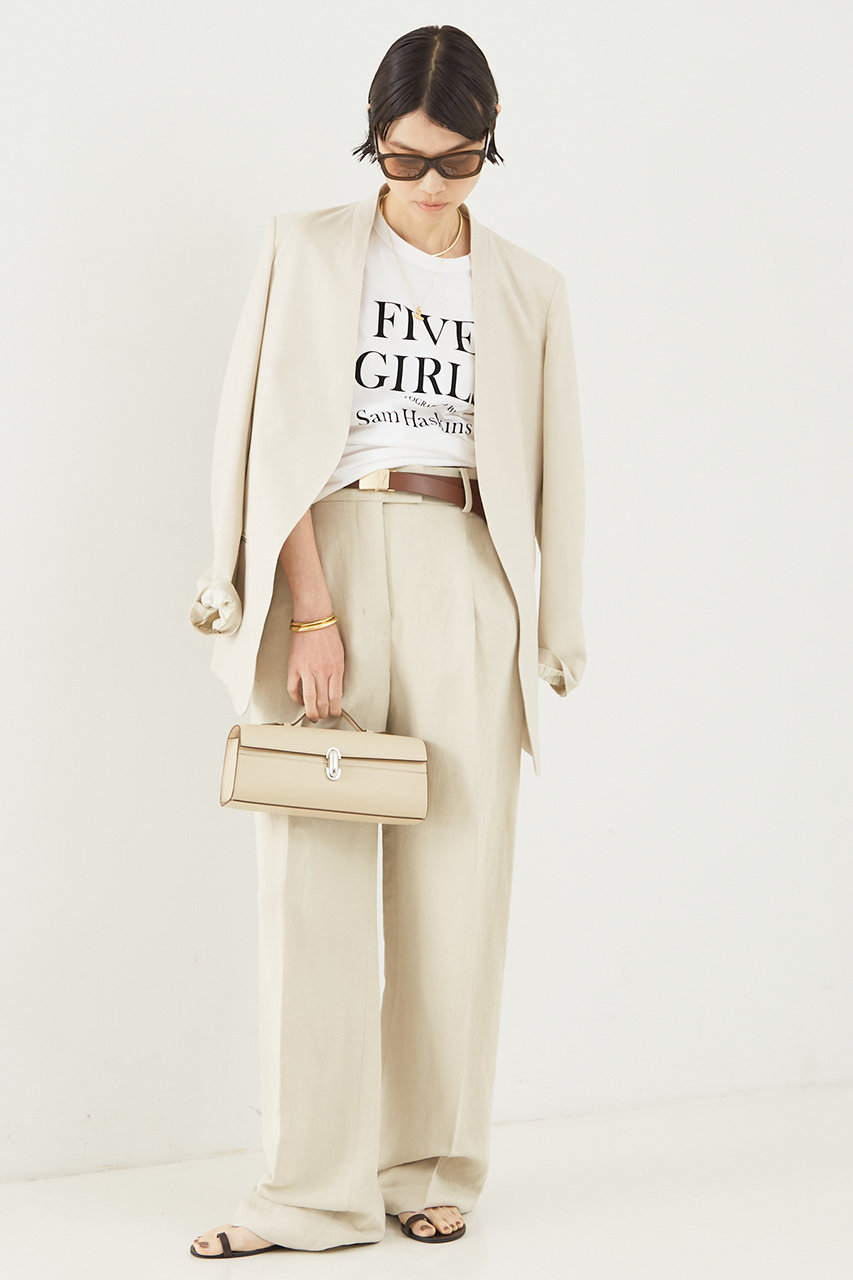 THE STORE by C'(ザ ストア バイシー)｜【予約販売】ノーカラージャケット/ベージュ の通販｜ELLESHOP・(エル・ショップ)