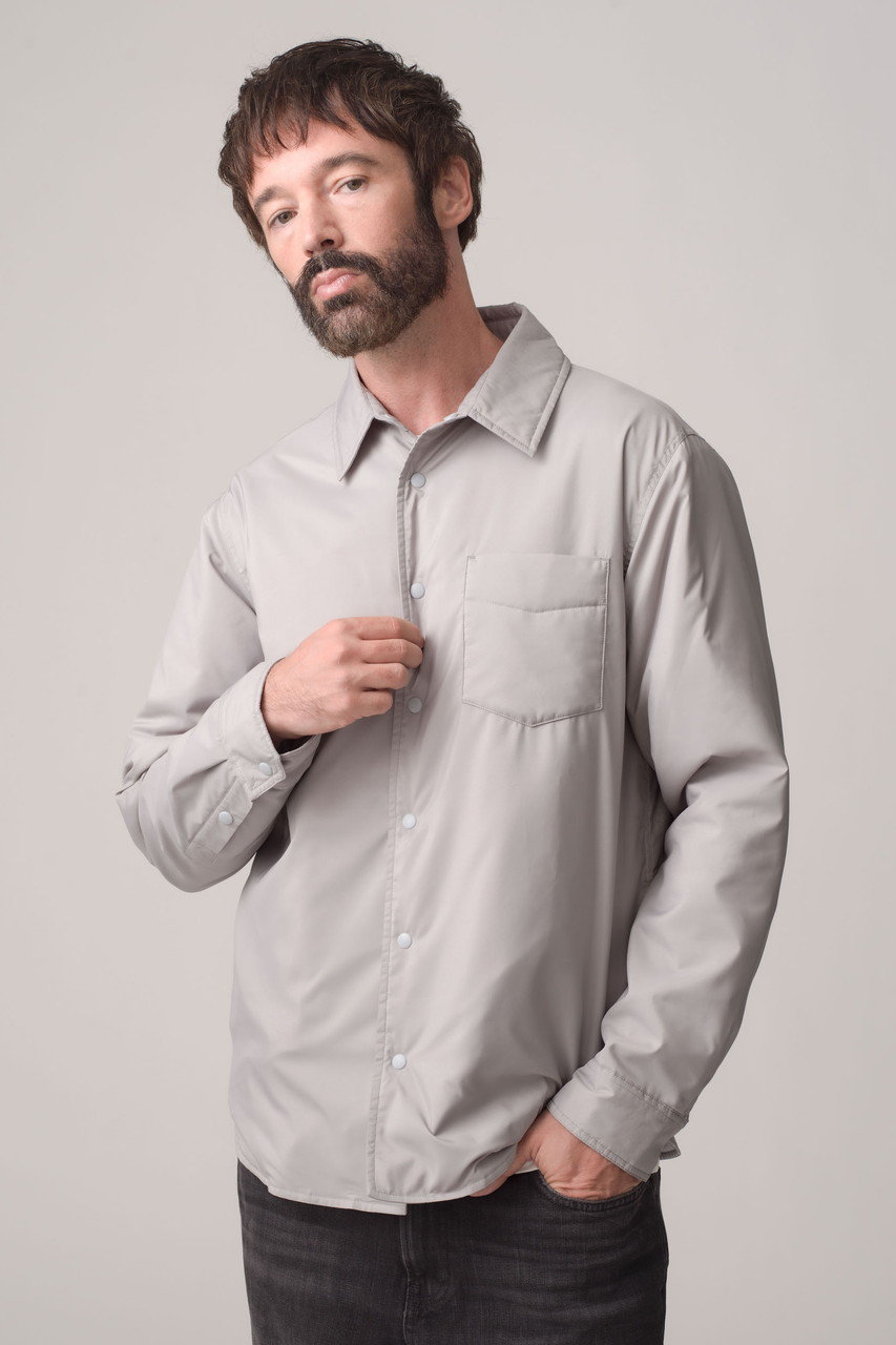 OUTERKNOWN(アウターノウン)｜【MEN】THE ORIGIN SHACKET シャツジャケット/ライトグレー の通販｜ELLESHOP・(エル・ショップ)