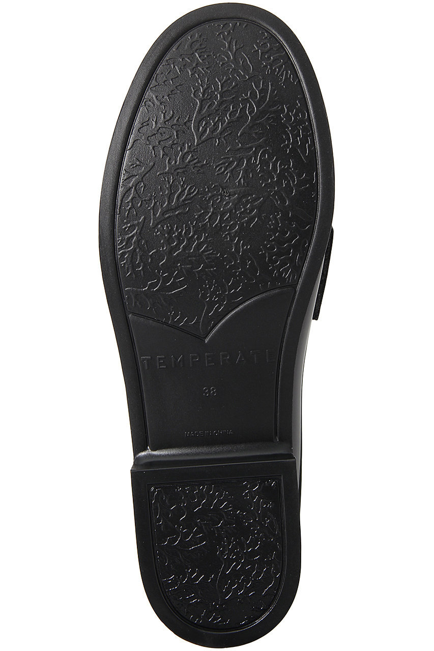 TEMPERATE(テンパレイト)｜DECO フラットベルトリボン ローファー(レイン対応)/BLACK の通販｜ELLESHOP・(エル・ショップ)