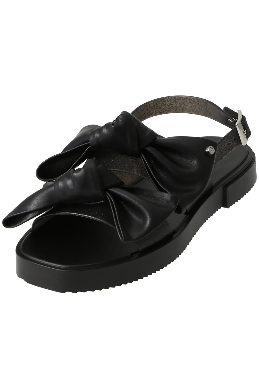 TEMPERATE(テンパレイト)｜PAMERA ダブルリボンサンダル(レイン対応)/ブラック の通販｜ELLESHOP・(エル・ショップ)