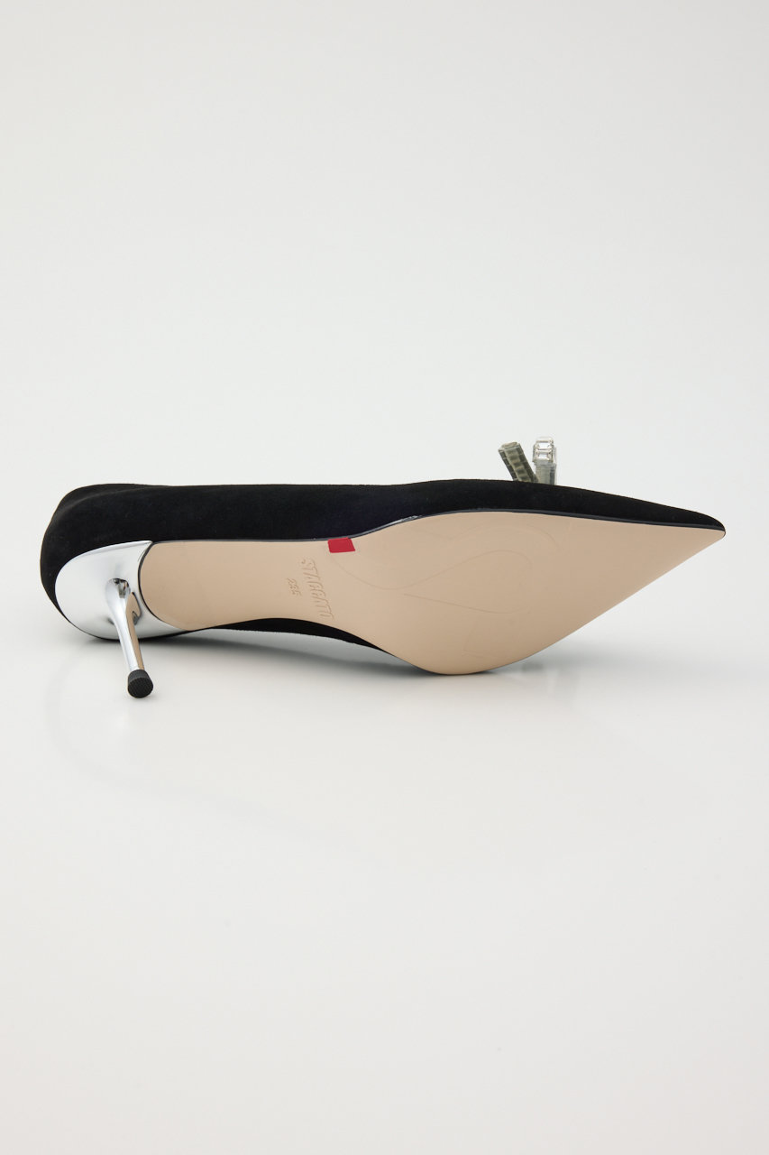 STACCATO(スタッカート)｜シャーロットリボンパンプス/Dブラック の