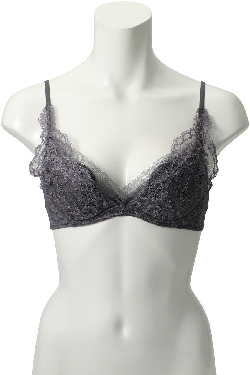 Yue(ユエ)｜リバーレース 3/4カップブラ（C65～）/グレー の通販｜ELLESHOP・(エル・ショップ)