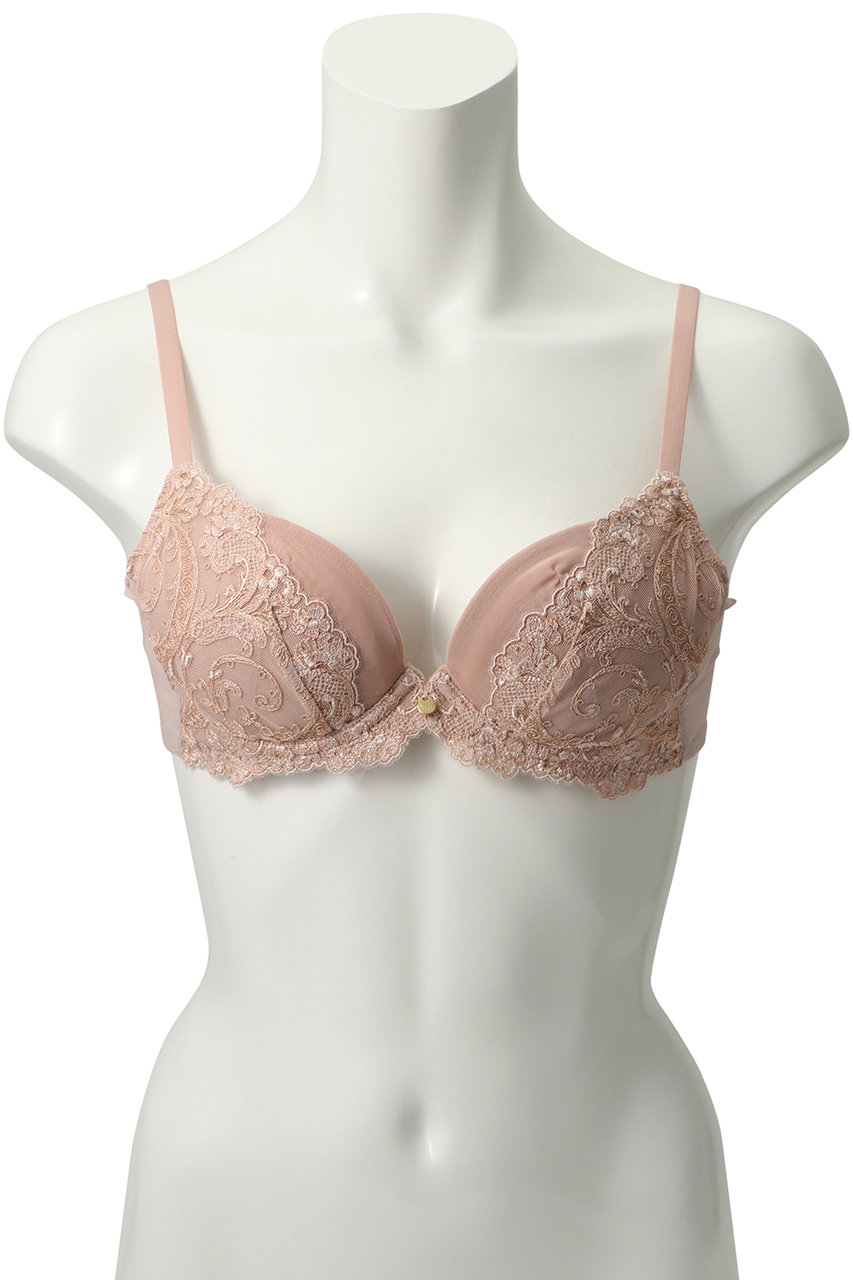 Yue(ユエ)｜シャツをきれいに着こなせる3/4カップブラ(E65～）/ピンクベージュ の通販｜ELLESHOP・(エル・ショップ)